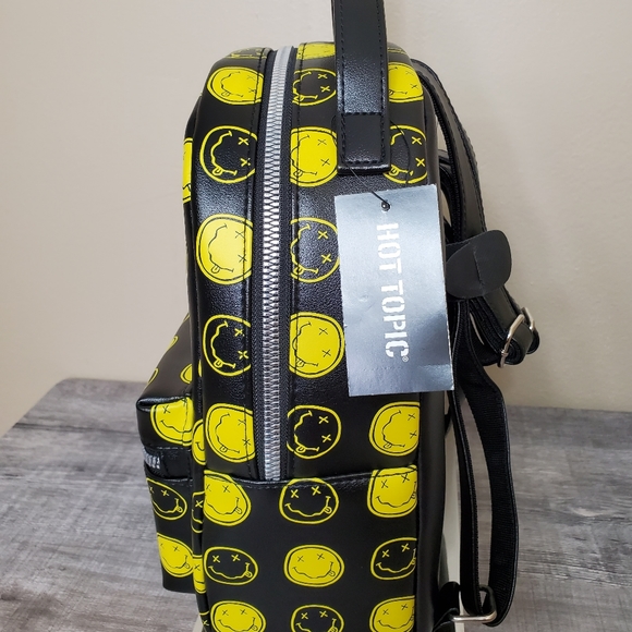 Hot Topic | Bags | Nirvana Smile Logo Backpack | Poshmark